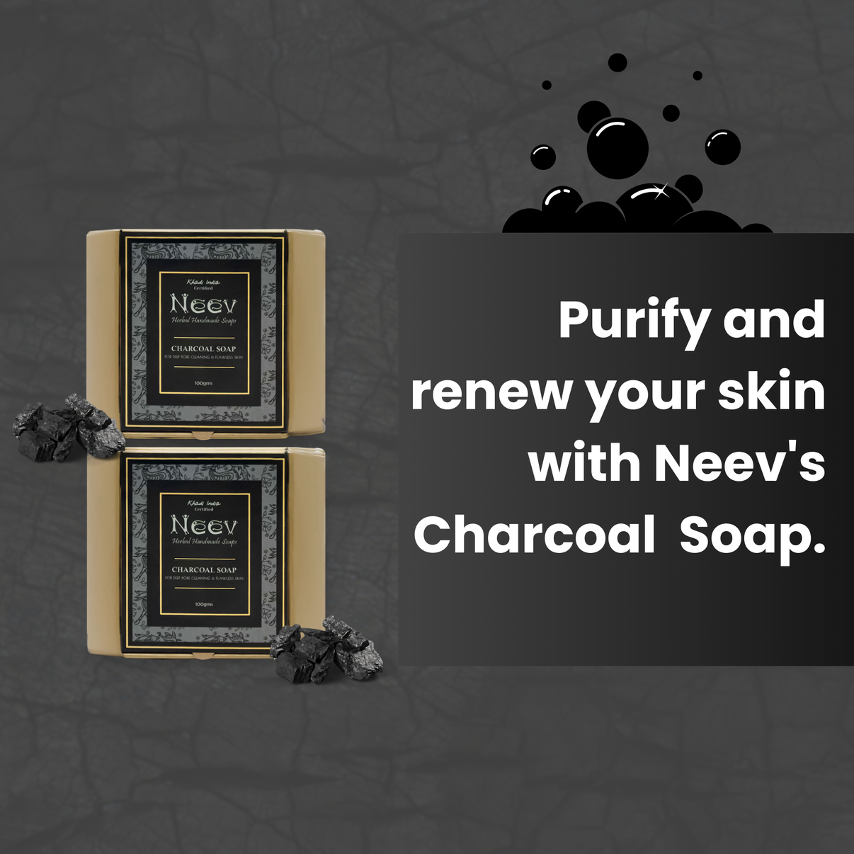 Charcoal Soap For Deep Pore Cleansing and Flawless Skin – Neev Herbal ...