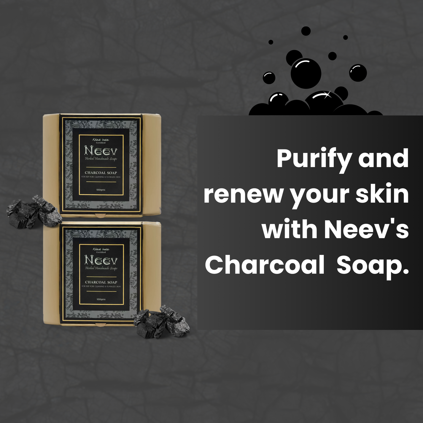 Charcoal Soap For Deep Pore Cleansing and Flawless Skin – Neev Herbal ...